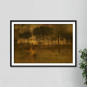 George Inness - the Home of the Heron (1893) - Classic Painting Photo ...