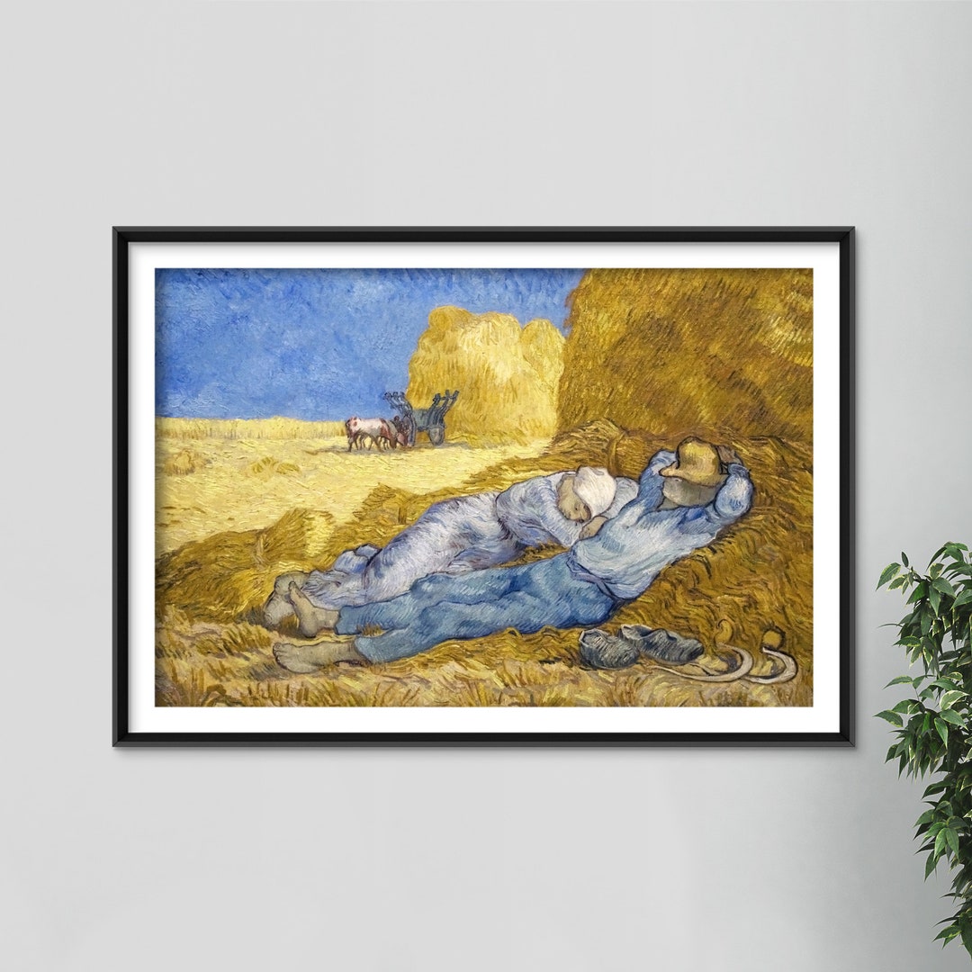 Vincent Van Gogh - Rest From Work Siesta (1890) - Classic Painting ...