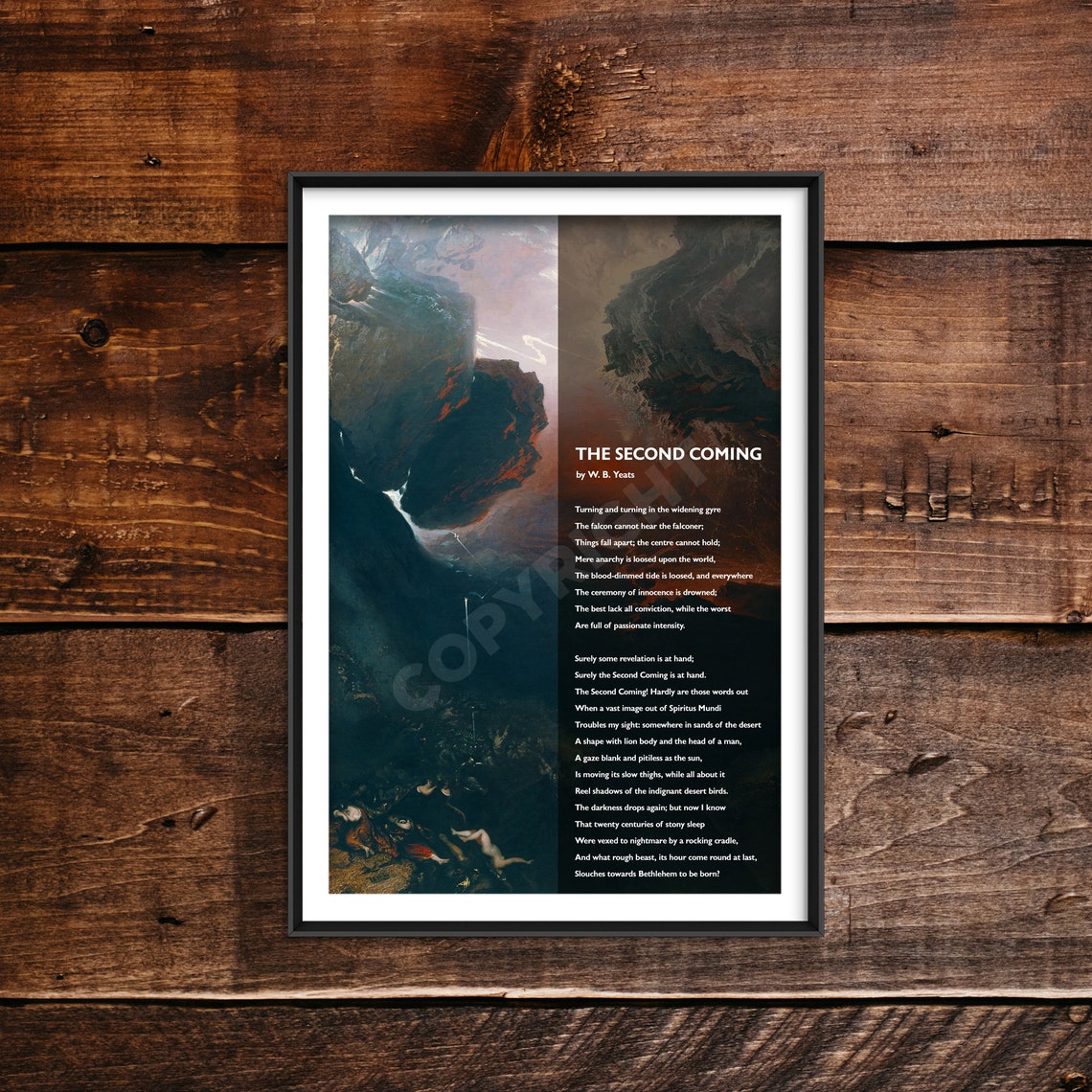 The Second Coming Poem by W. B. Yeats Art Print Poster | Etsy