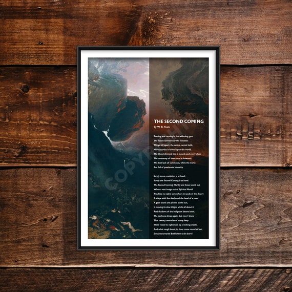 The Second Coming Poem by W. B. Yeats Art Print Poster | Etsy