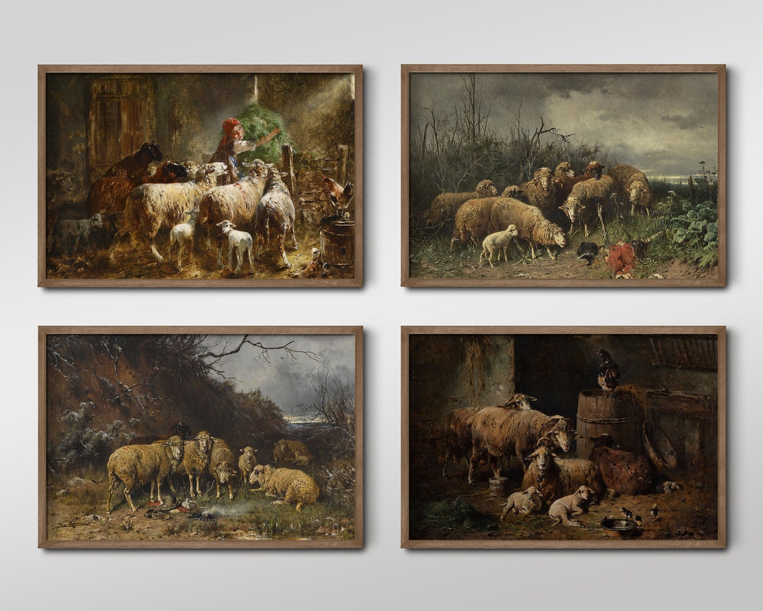 Set of Four Otto Friedrich Gebler Prints - 4 Classic Paintings - Photo ...