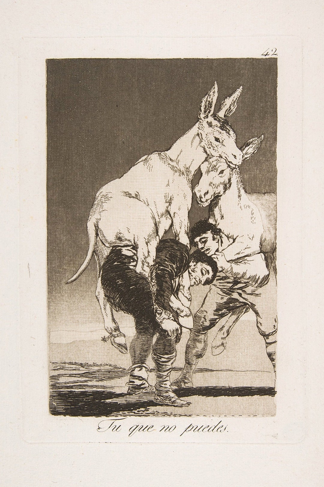 Francisco Goya - Plate 42 From Thou Who Canst Not (1799) - Classic ...