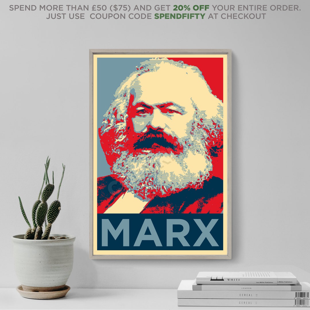 Karl Marx Original Art Print - Photo Poster Gift Home Wall Decor Hope ...