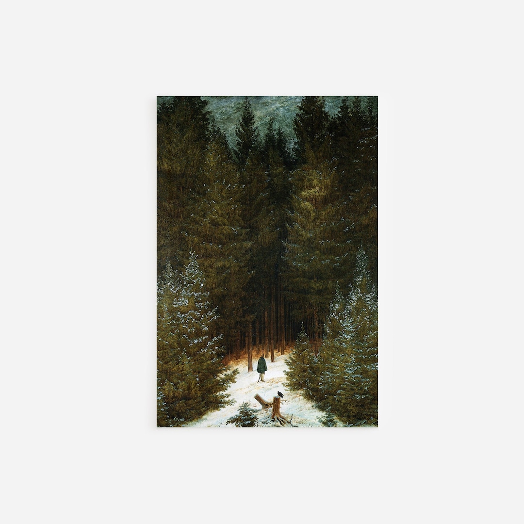 Caspar David Friedrich - the Chasseur in the Forest (1814) - Art Print ...