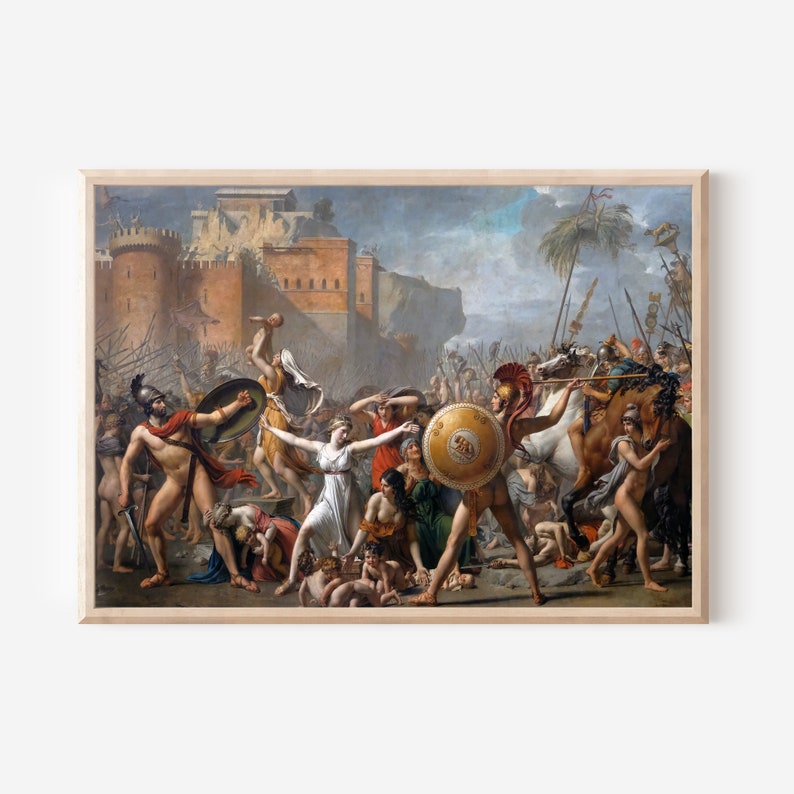 Jacques-louis David - the Intervention of the Sabine Women (1798 ...