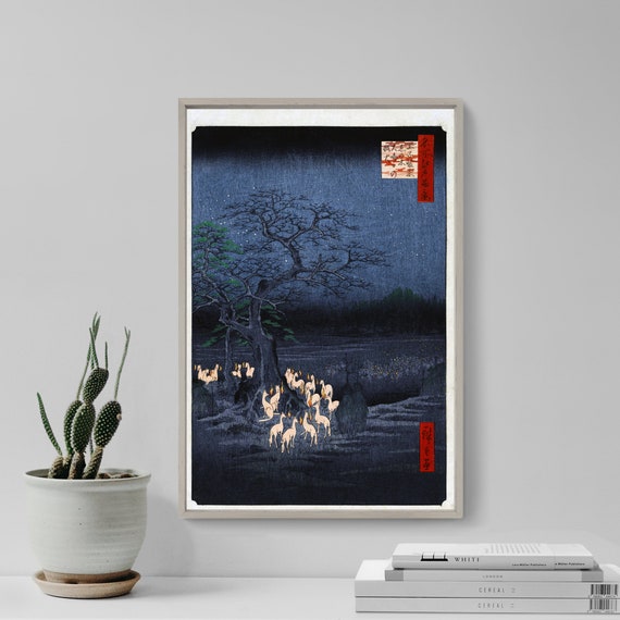 Hiroshige Utagawa Hiroshige New Years Eve Foxfires At The Changing