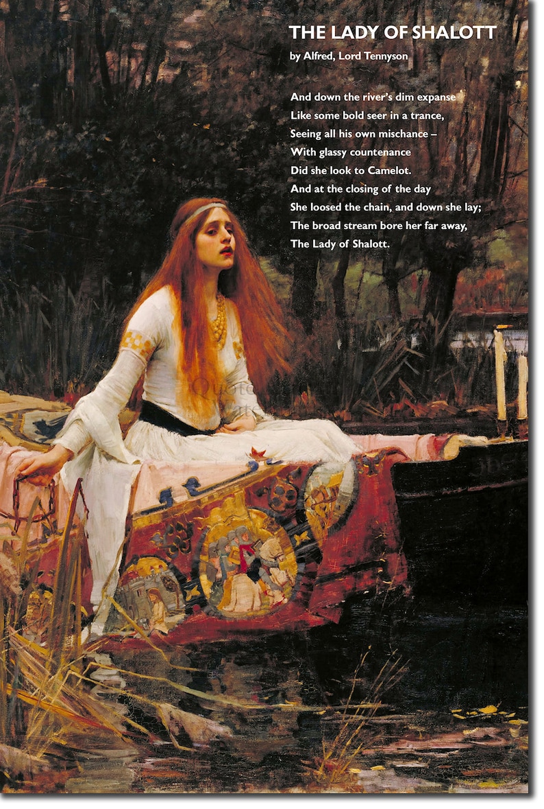 The Lady of Shalott [extract] - Poem by Alfred Tennyson - Art Print ...