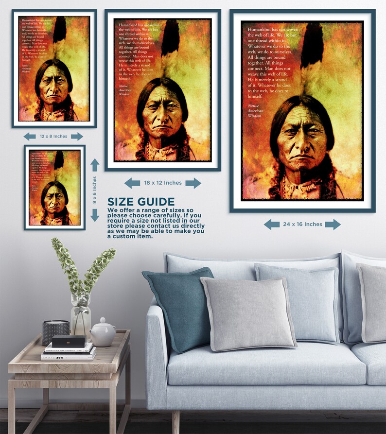 Native American Indian Quote Poster the Web of | Etsy