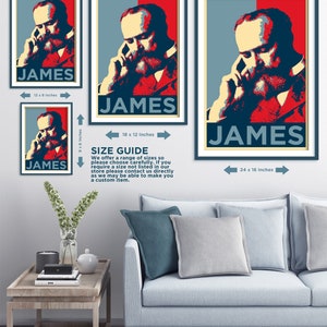 William James Original Art Print - Photo Poster Gift Home Wall Decor ...