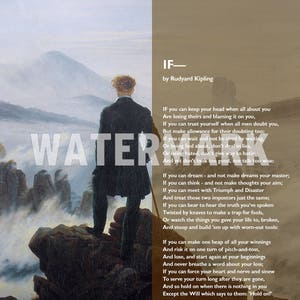 Rudyard Kipling Poem - If - Limited "horizon" Edition - Poster Original ...