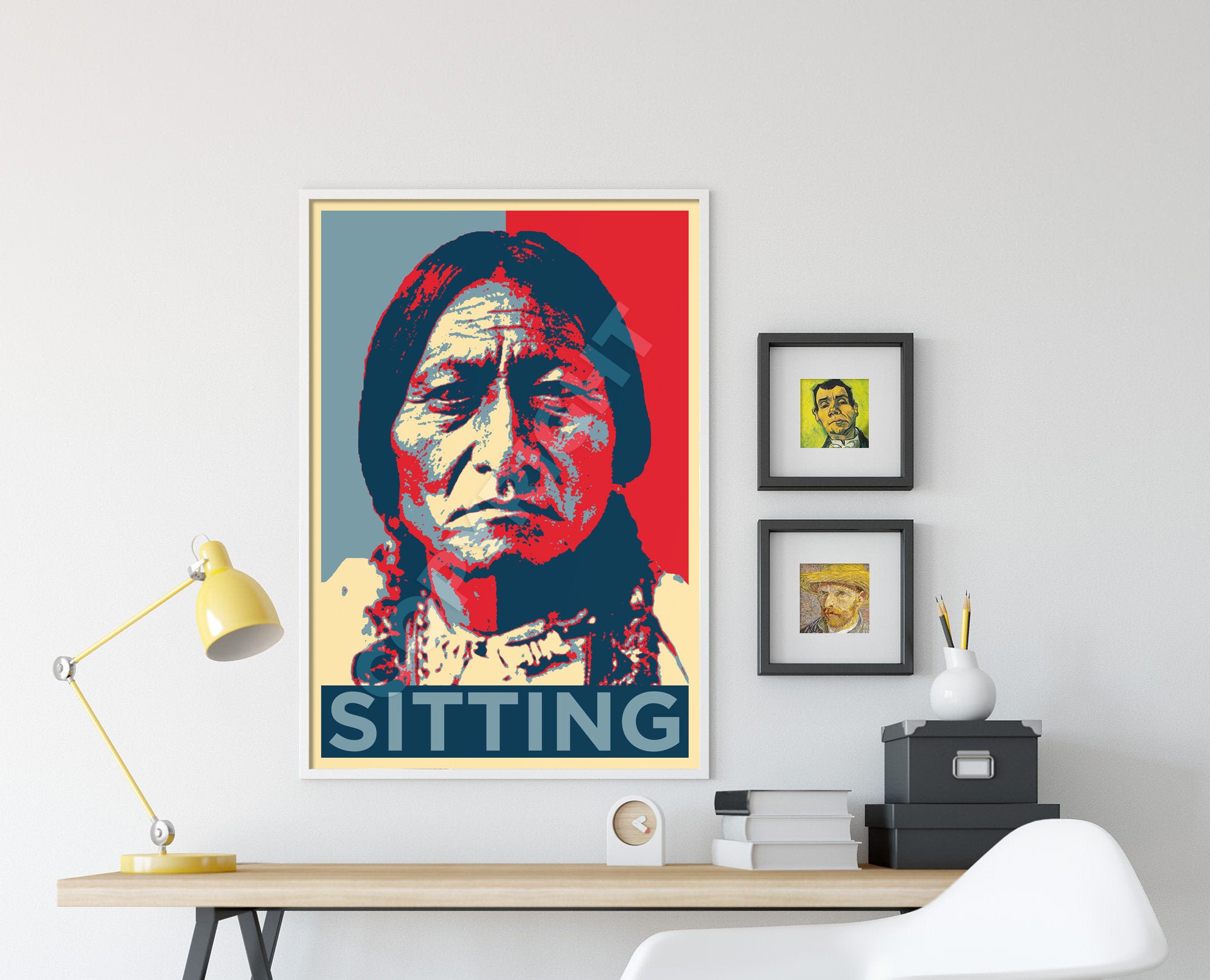Sitting Bull Original Art Print Photo Poster Gift Native | Etsy