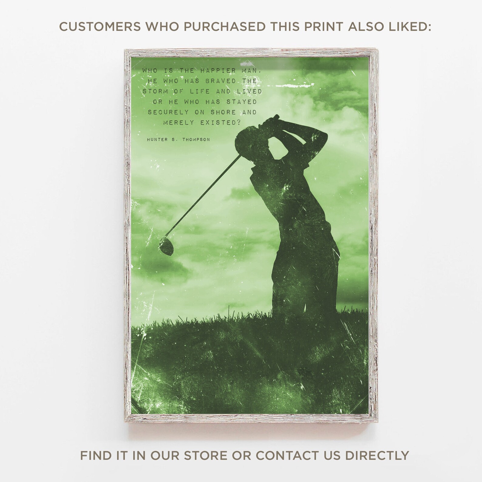 Motivational Golf Poster 05 If You Want the Best Unique - Etsy