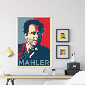 Gustav Mahler Original Art Print - Photo Poster Gift - Composer ...