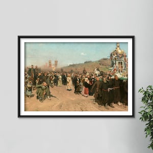 Ilya Repin - Religious Procession in Kursk Province (1883) - Classic ...