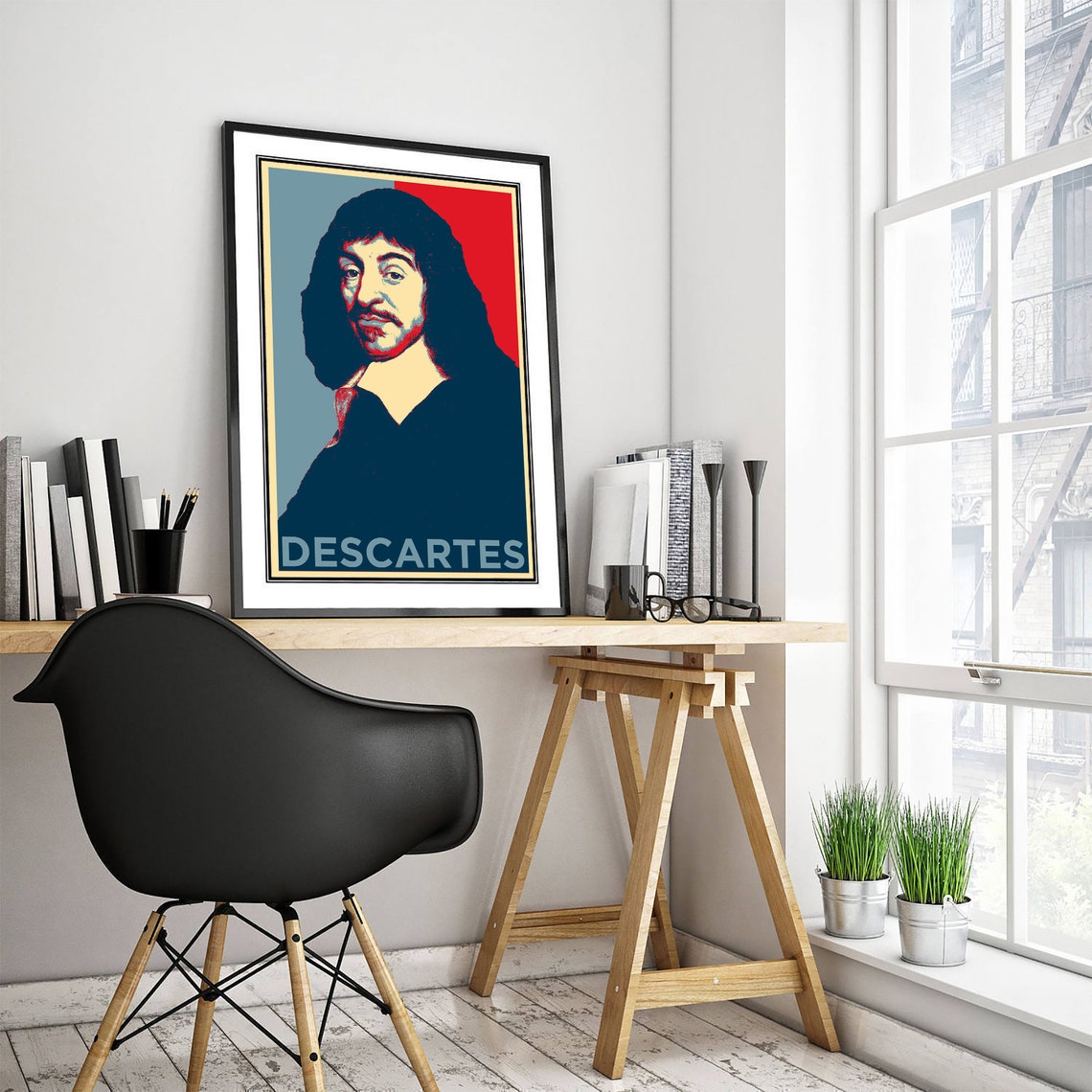 René Descartes Original Art Print - Photo Poster Gift Wall Home Decor ...