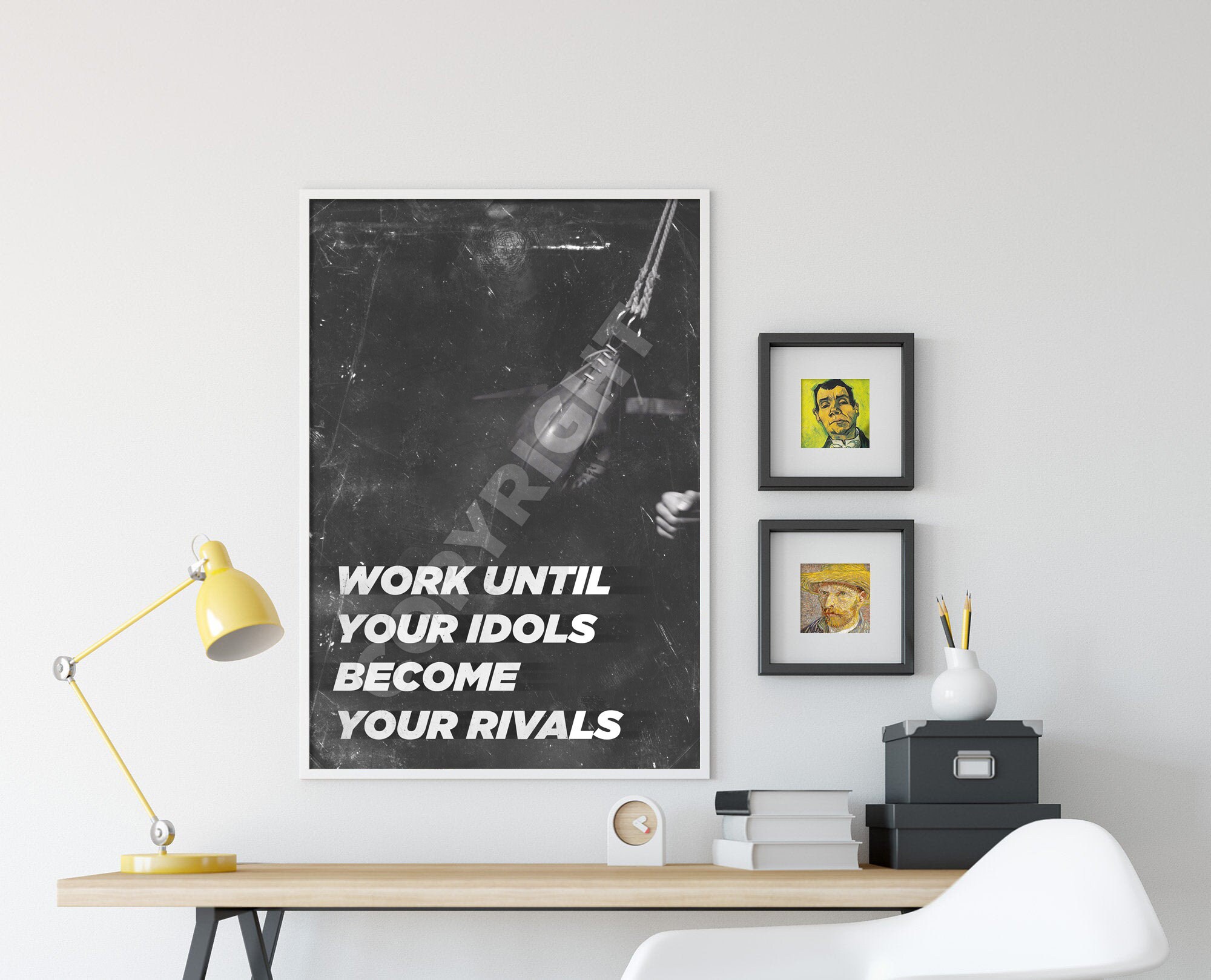 Motivational Boxing Quote 2 work Until Your Idols Become | Etsy
