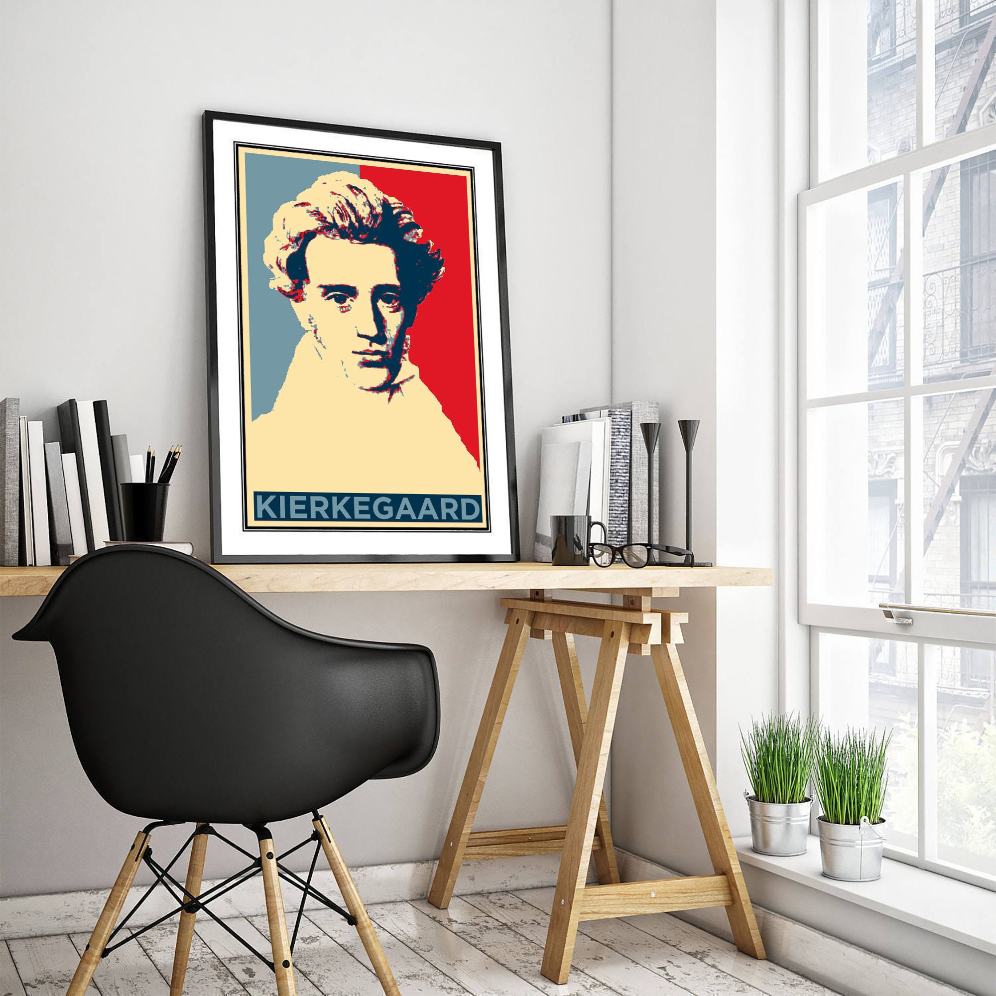 Søren Kierkegaard Original Art Print - Photo Poster Gift Home Wall ...