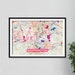 Warrington Map - Original Art Print (rainbow) - City Street Map of ...