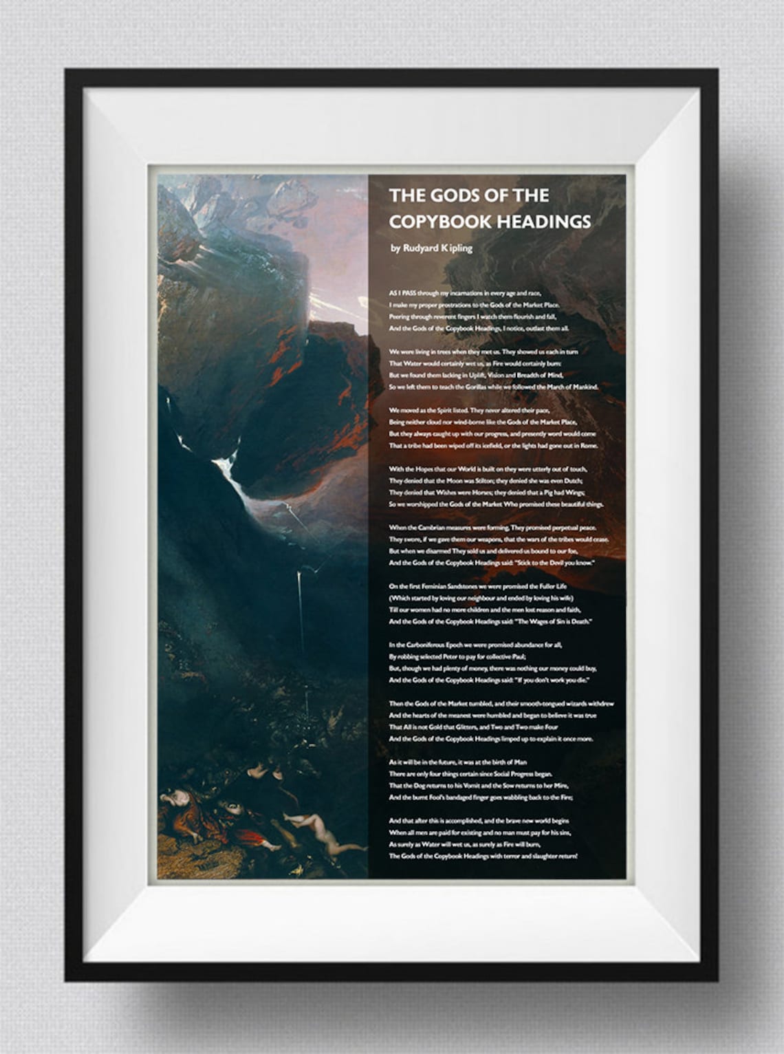 The Gods of the Copybook Headings Poem by Rudyard Kipling | Etsy