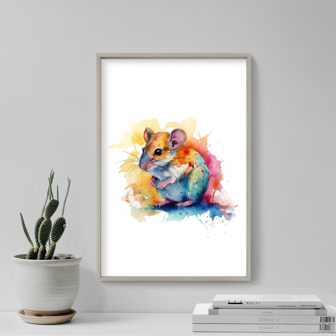 Watercolour Animal Dormouse - Art Print Poster Painting - Museum ...