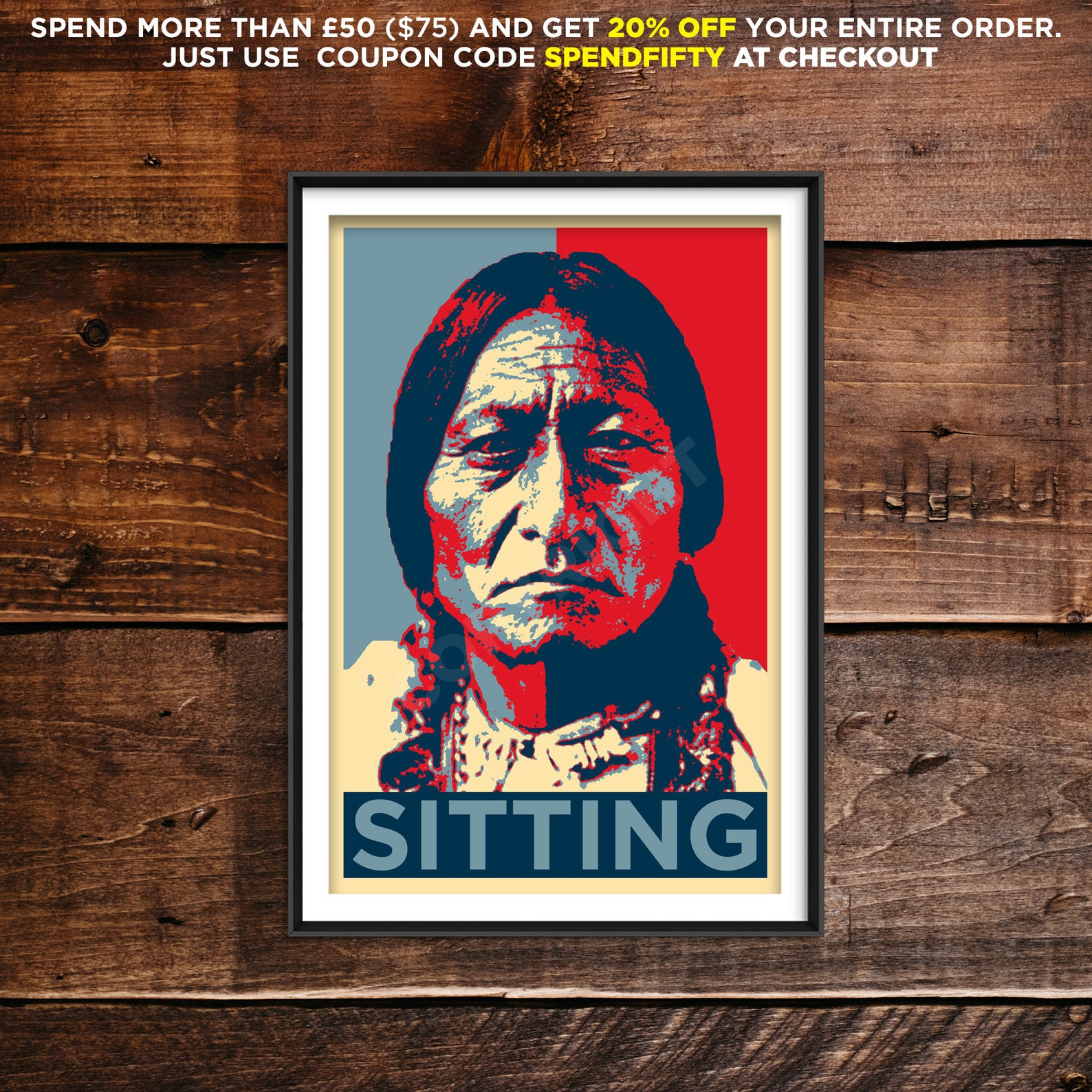 Sitting Bull Original Art Print Photo Poster Gift Native | Etsy