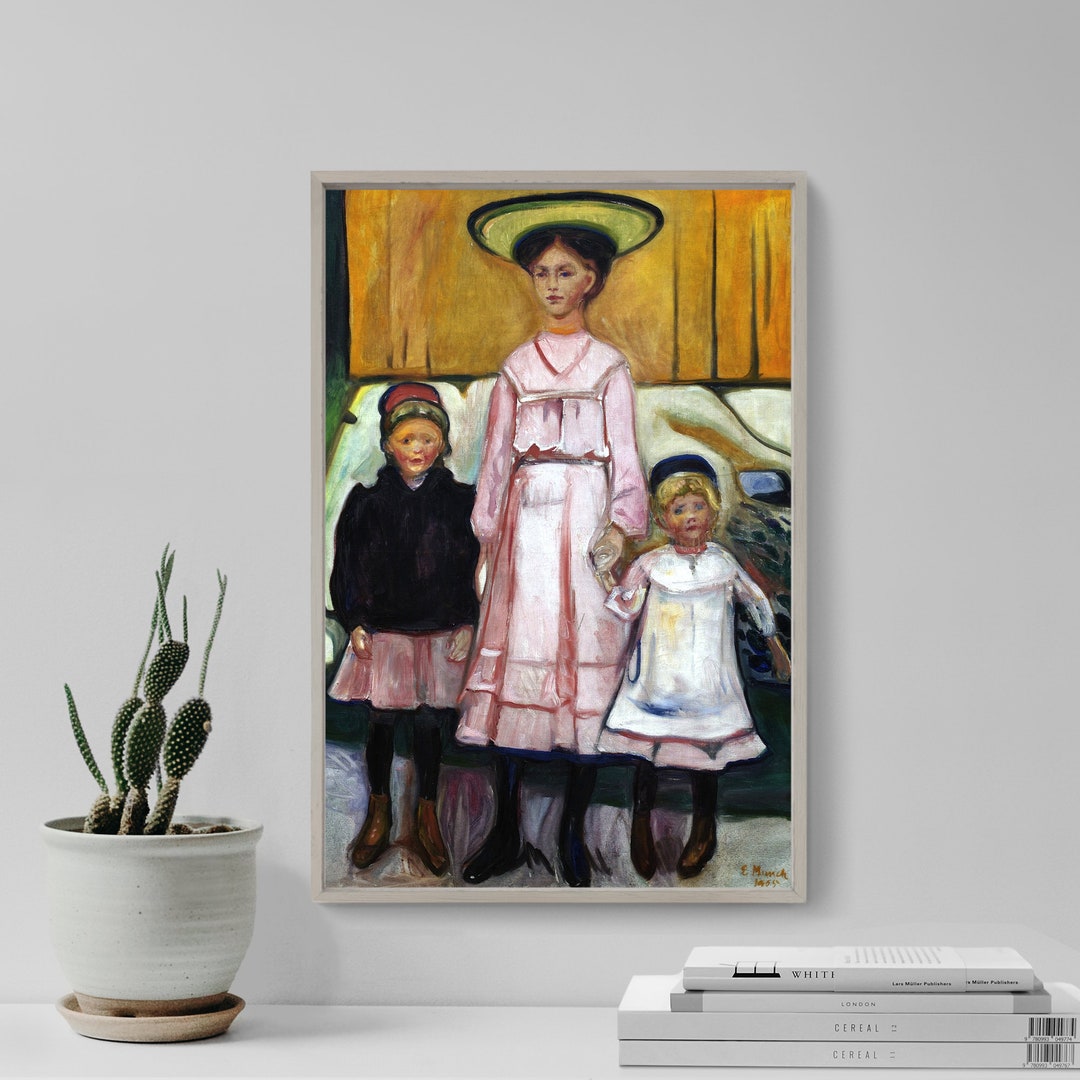 Edvard Munch - Three Children (1905) - Painting Photo Poster Print Art ...