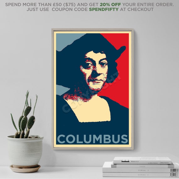 Christopher Columbus Original Art Print Photo Poster Gift | Etsy
