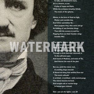 Edgar Allan Poe Poem - the Conqueror Worm - Poster Original Art Print ...
