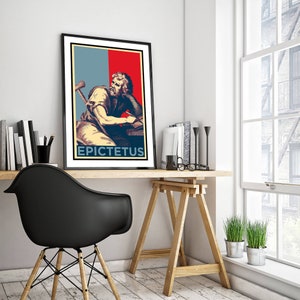 Epictetus Original Art Print - Stoicism Poster, Philosophy Giclee Home ...