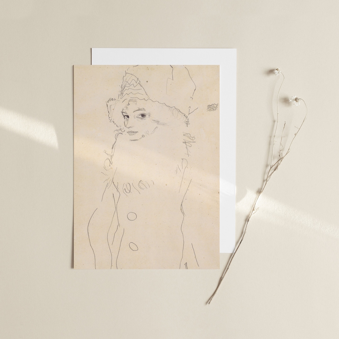Egon Schiele - Portrait of Gerti Schiele (1911) - Klassische Malerei ...