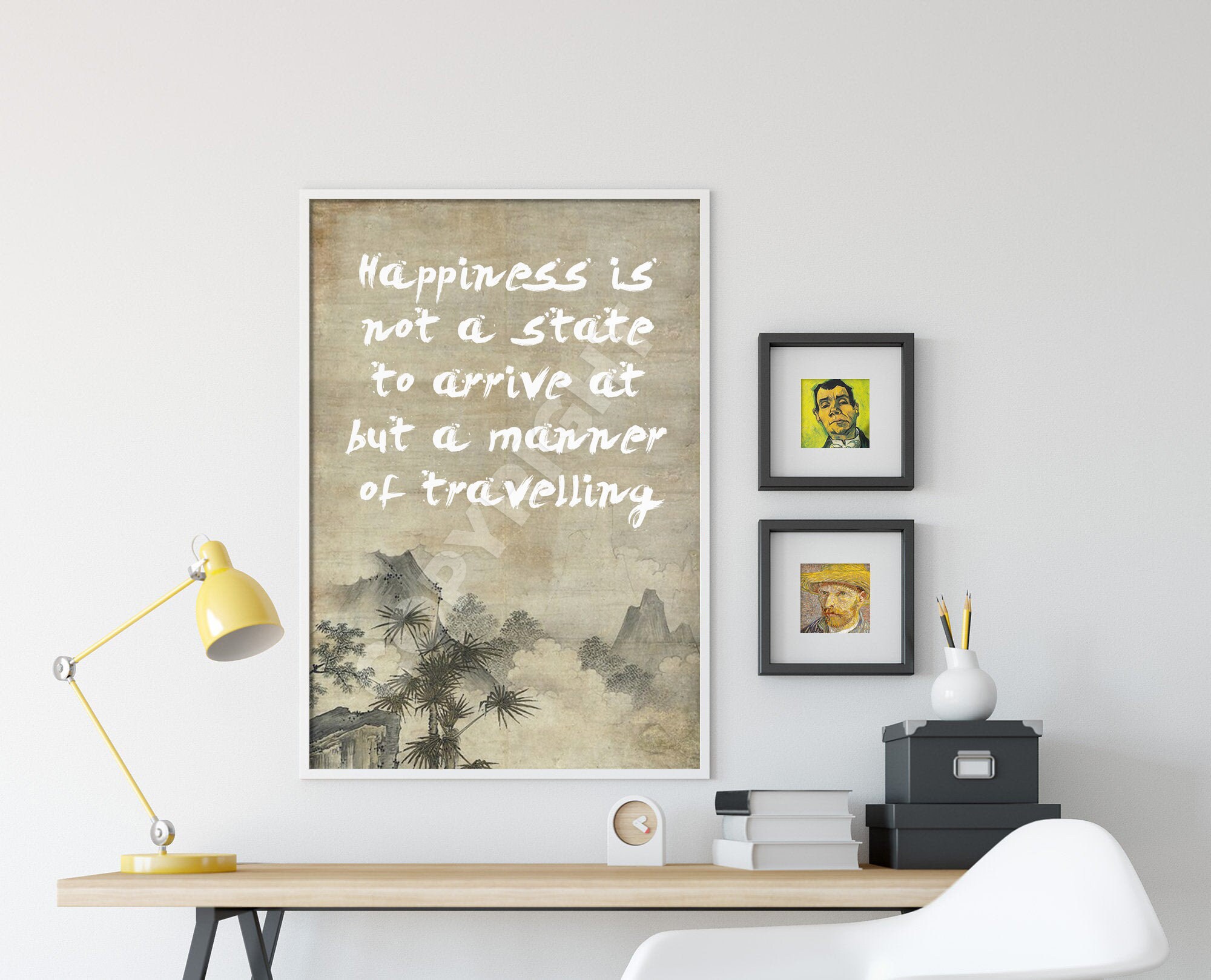 Zen Quote Poster 3 Happiness is not a state to arrive at but | Etsy