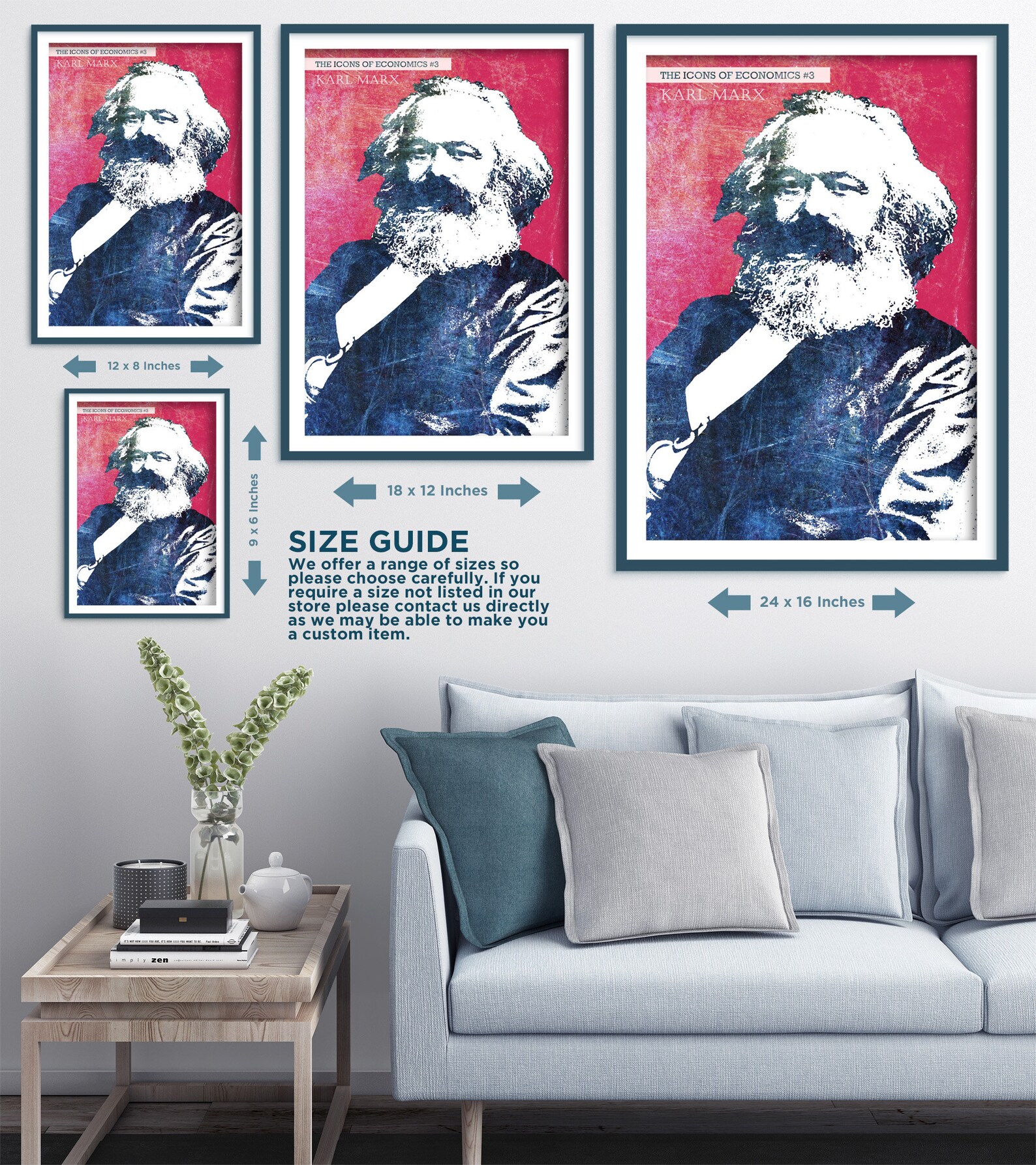 Karl Marx the Icons of Economics 3 Art Print Poster Wall - Etsy UK