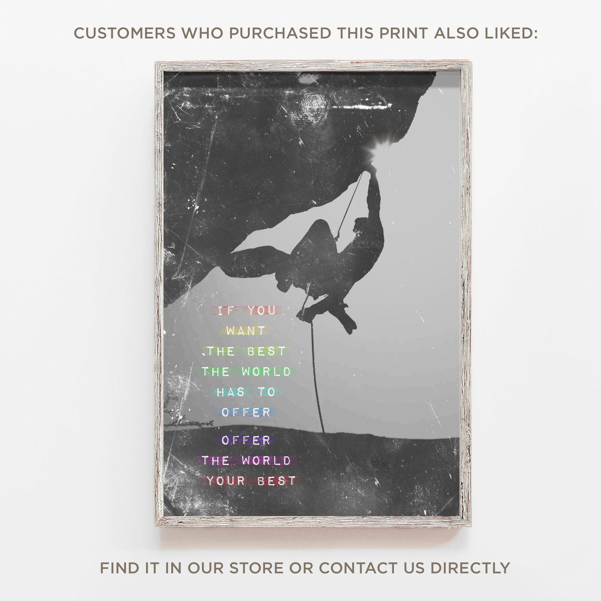 Climbing Motivational Poster 05 if You Think You Are - Etsy UK