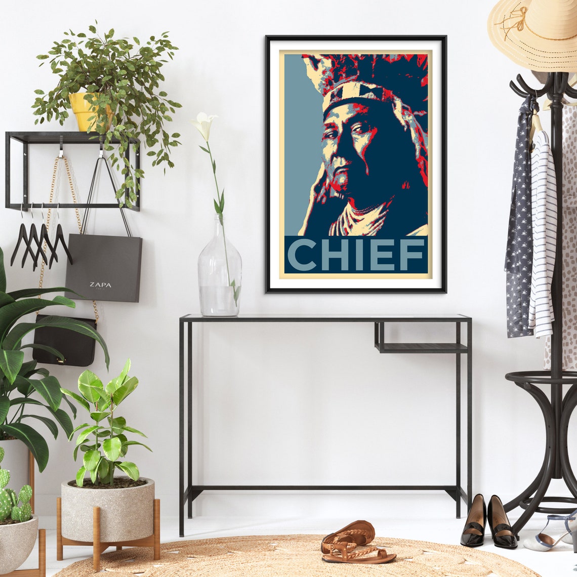 Chief Joseph Original Art Print - Photo Poster Gift Wall Home Decor ...