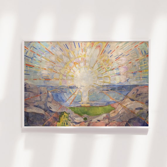Edvard Munch the Sun 1911 Painting Photo Poster Print | Etsy
