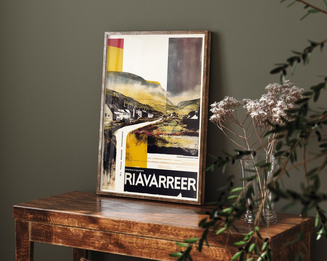 Welsh Towns Vintage by Rhayader Art Print Poster Painting Giclee Home ...