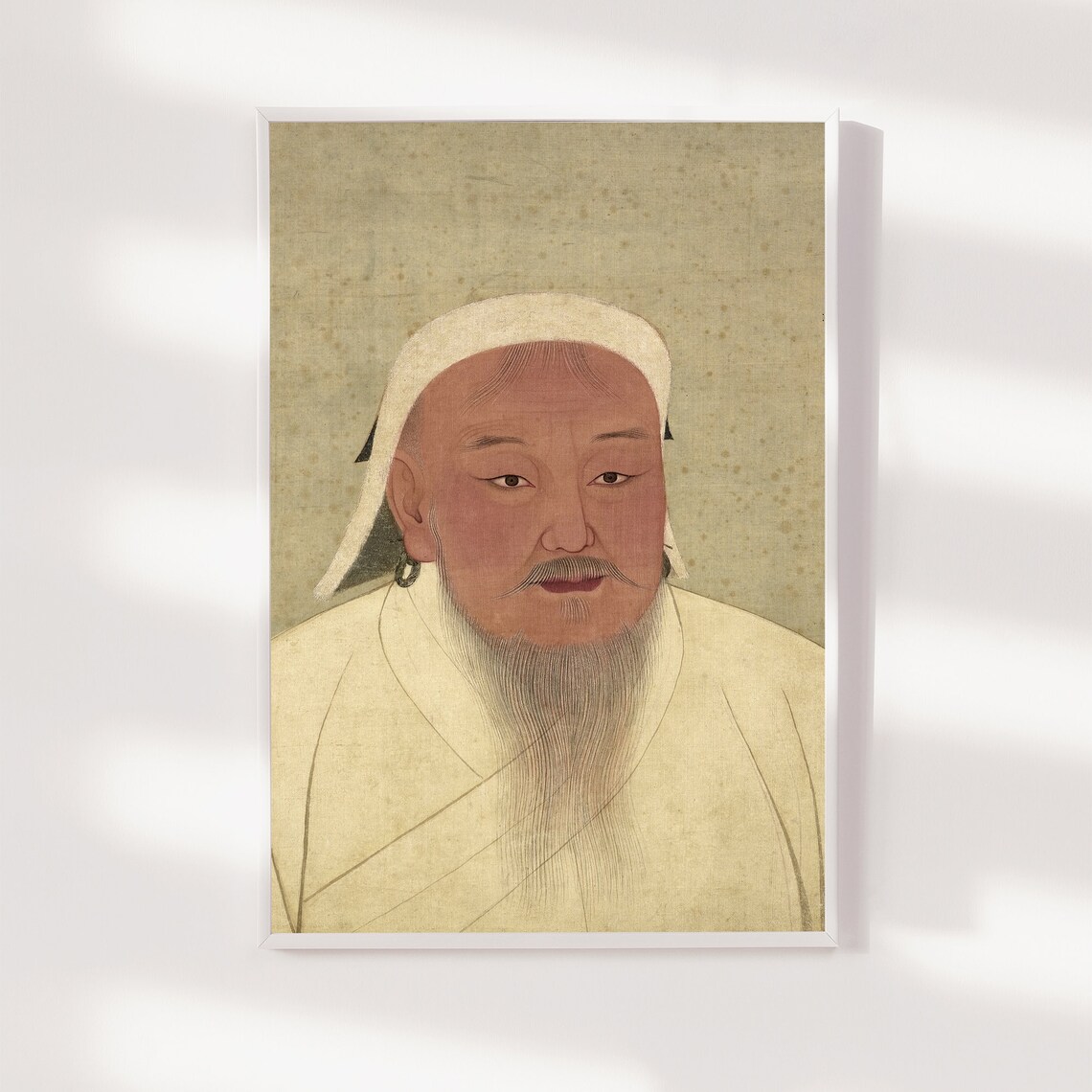 Genghis Khan Portrait (14th Century) - Classic Painting Photo Poster ...