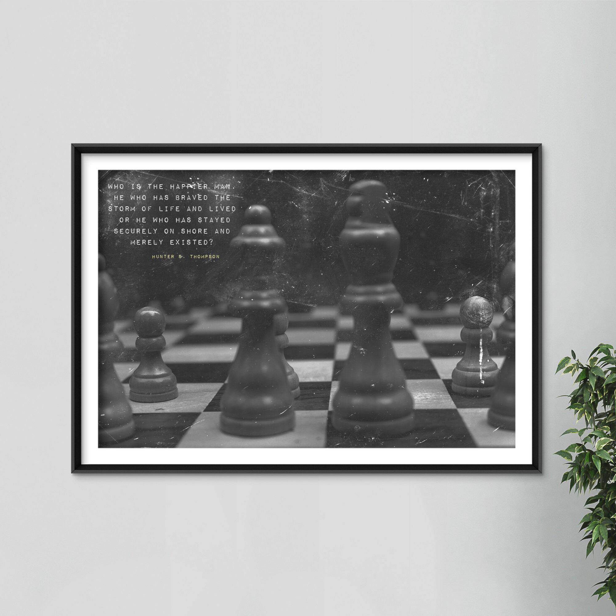 Chess Motivational Poster 05 who is the Happier | Etsy