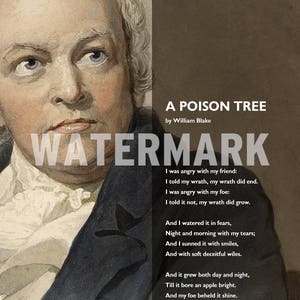 William Blake Poem - A Poison Tree - Poster Original Art Print Photo ...
