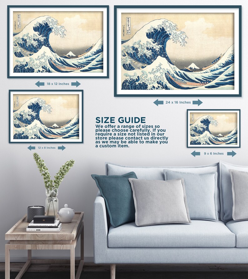 Hokusai - the Great Wave off Kanagawa (1832) - Classic Painting Photo ...