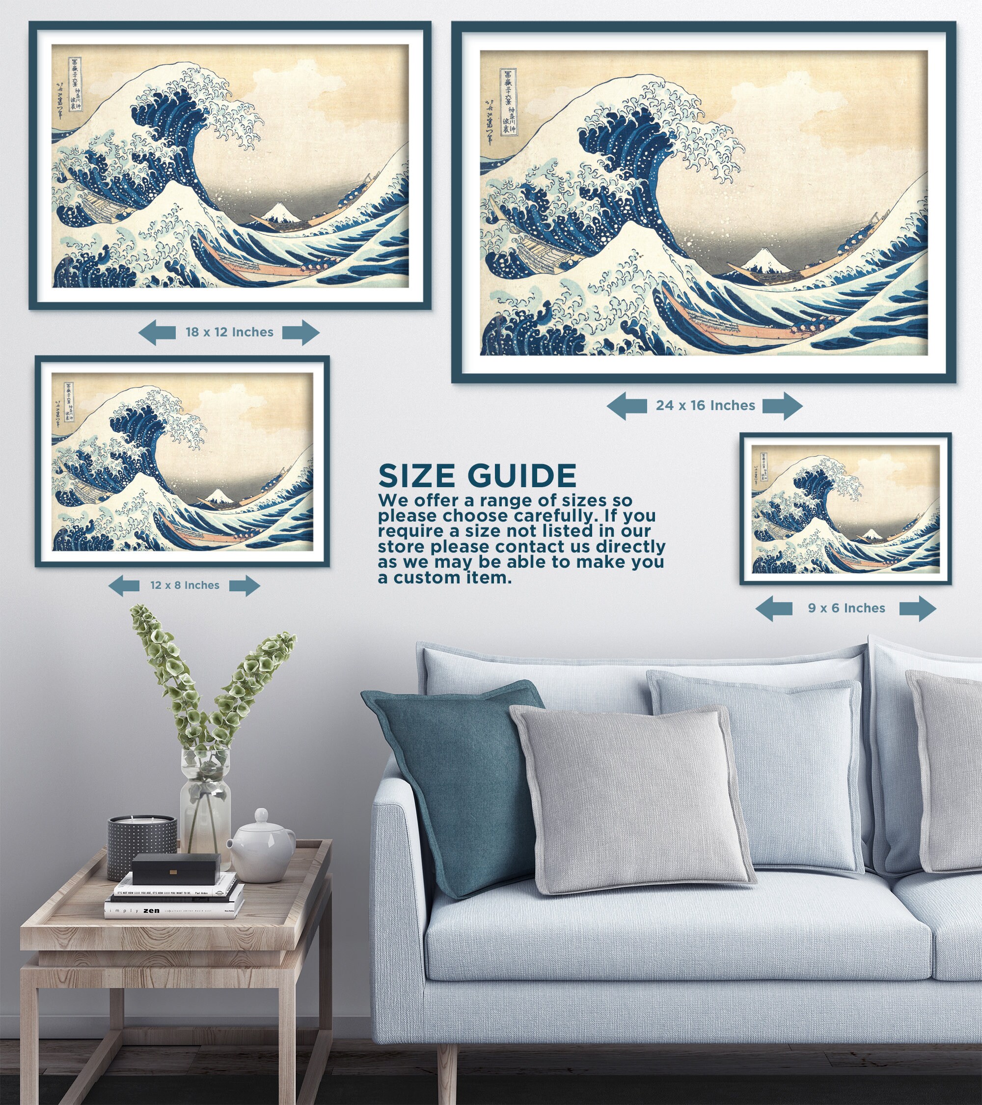 Hokusai - the Great Wave off Kanagawa (1832) - Classic Painting Photo ...