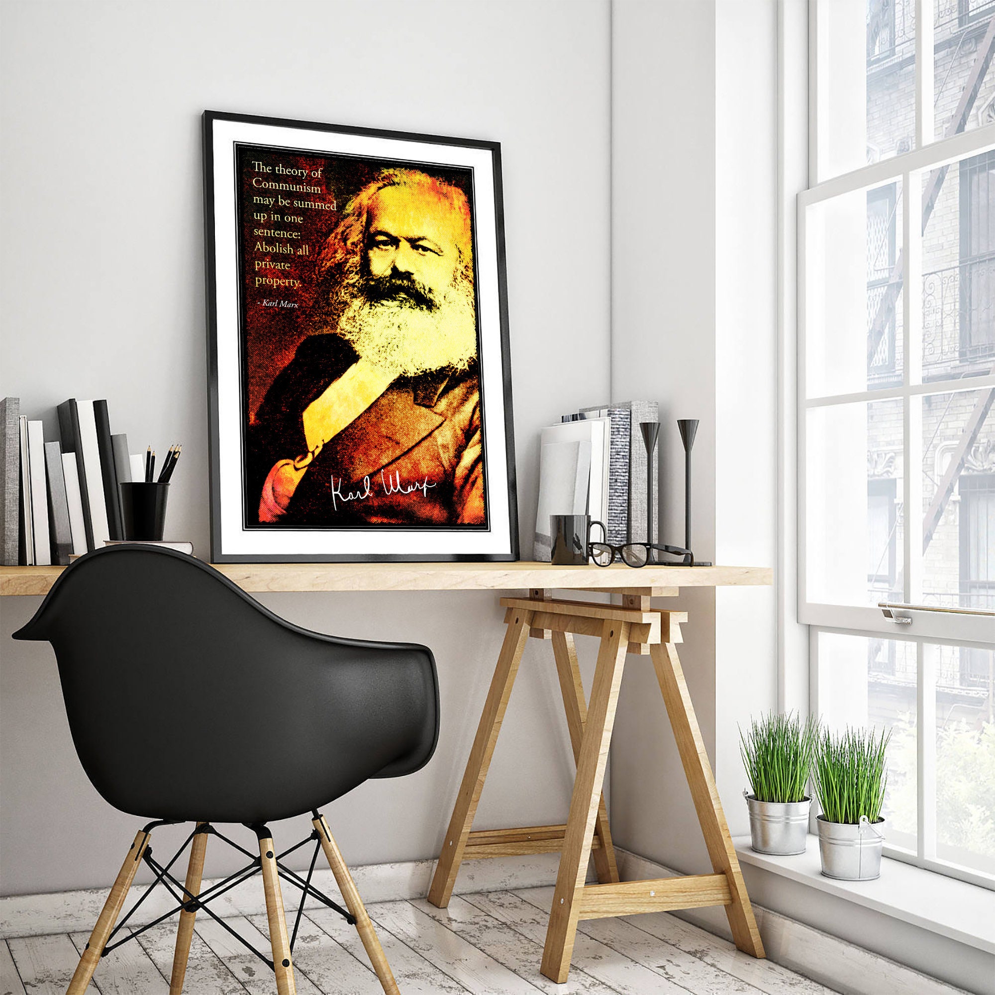 Karl Marx Original Art Print - Photo Poster Gift Wall Decor - Marxism ...