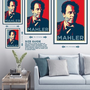 Gustav Mahler Original Art Print - Photo Poster Gift - Composer ...
