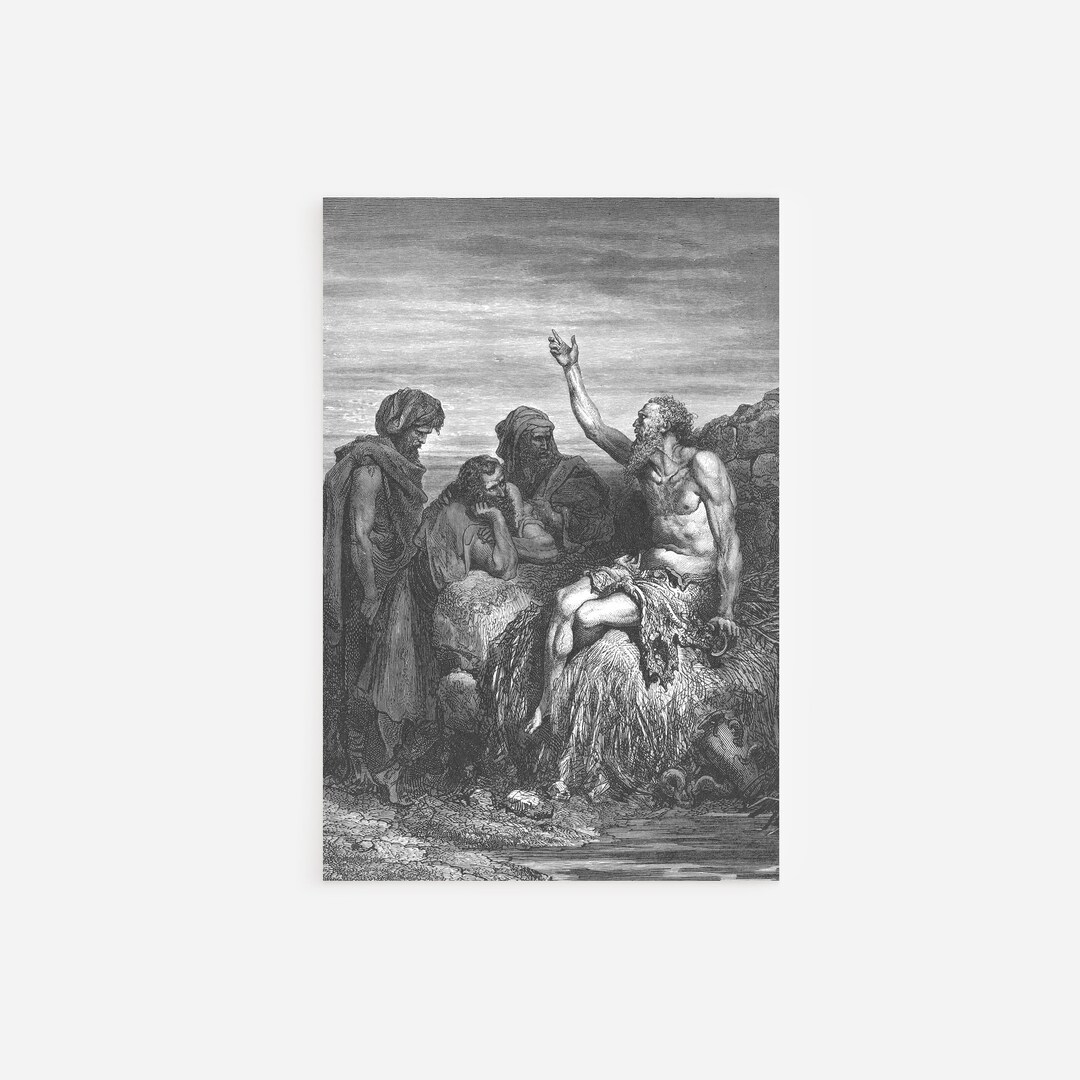 Gustave Dore - Job Speaks With His Friends (1866) - Classic Drawing ...