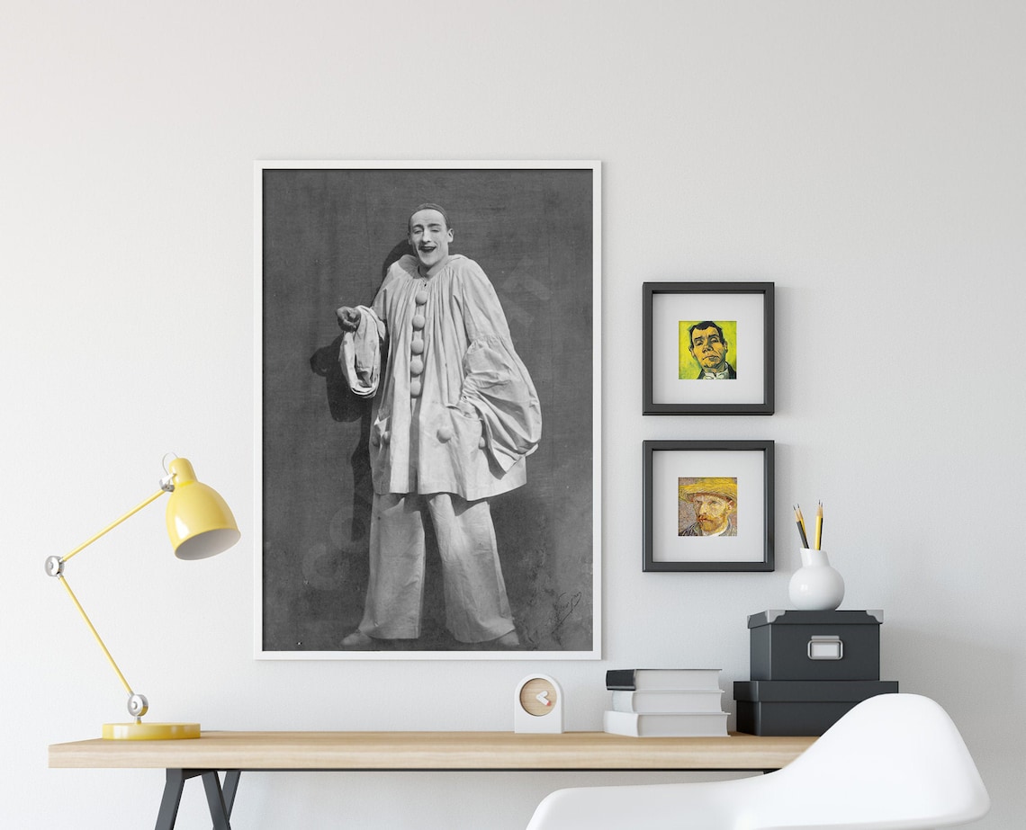 Pierrot Laughing - Famous Mime Jean Gaspard Baptiste Duburau Photo ...