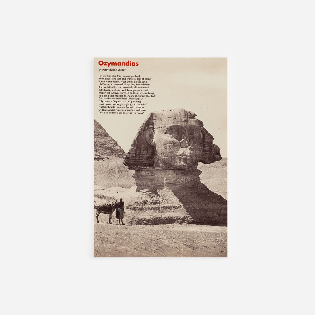 Ozymandias Poem - Sphinx 2 - Art Print Poster Painting - Museum Quality ...