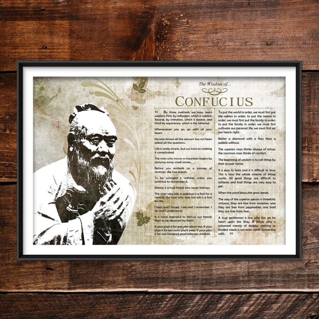 Confucius Greatest Quotes - Original Art Print Featuring His Deepest ...
