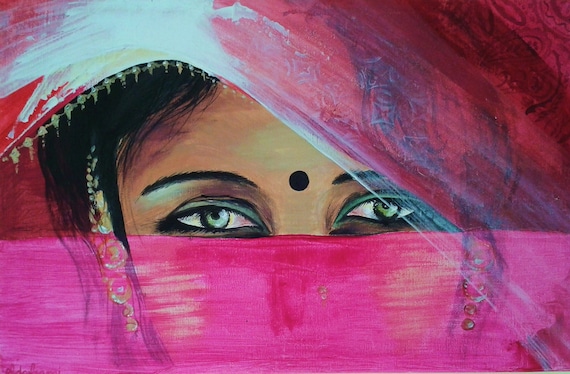 Abstract Paintings Of Indian Women