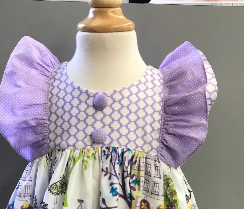 Girls Paris Print Custom Made Dress With Double Ruffles - Etsy