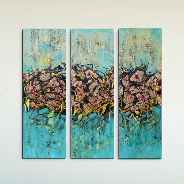 Triptych Painting - Etsy